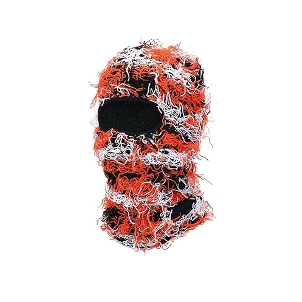 Sheisty Mask - Ski Mask - Balaclava Mask - Orange/White/Black