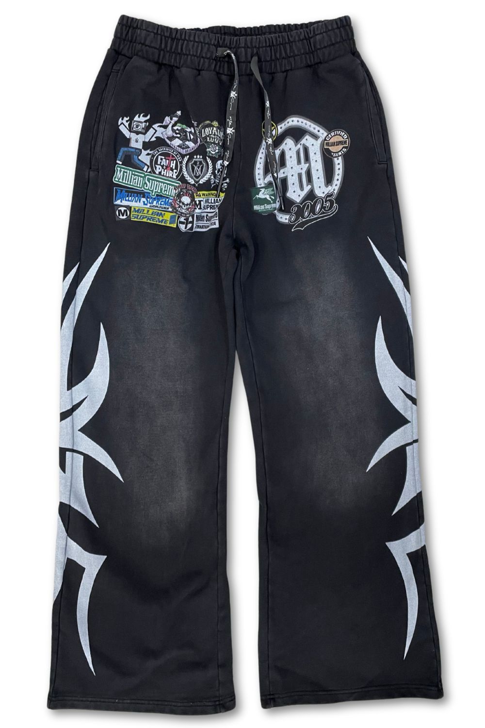 Millian Supreme -Patch Work Stacked Sweatpants